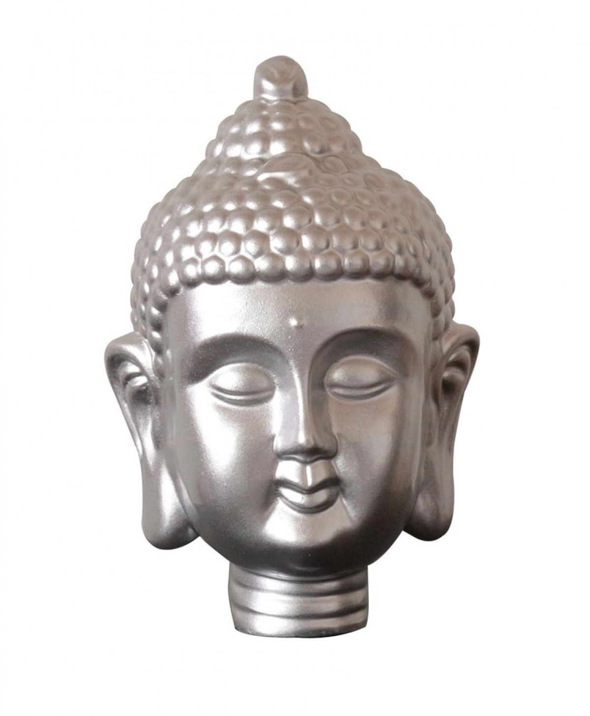 Sculpture Artwork: Buy Modern Design Silver Buddha Head Sculpture